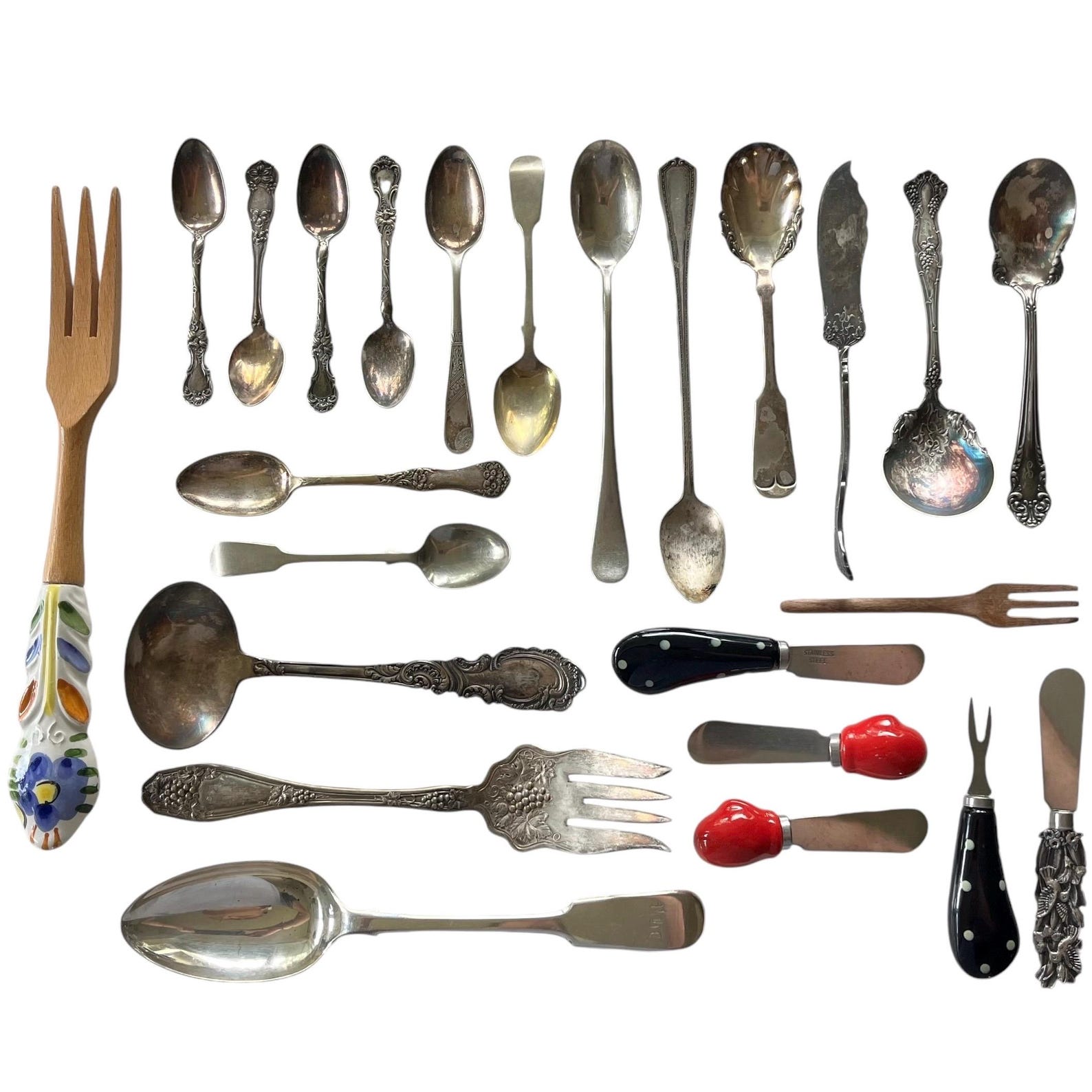 Vintage Silver Plate Silverware Flatware Lot of 24 Utensils Antique ...