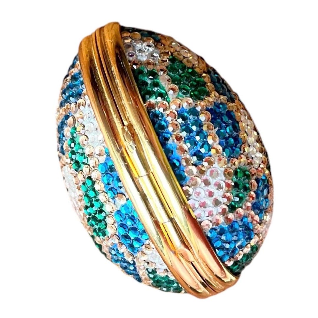 Judith Leiber Original Museum Jewled Egg Minaudiere Pill / Trinket Box ...