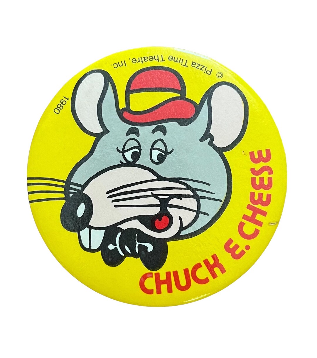 1980s Chuck E Cheese Showbiz Pizza Time Theatre Vintage Large Pinback ...