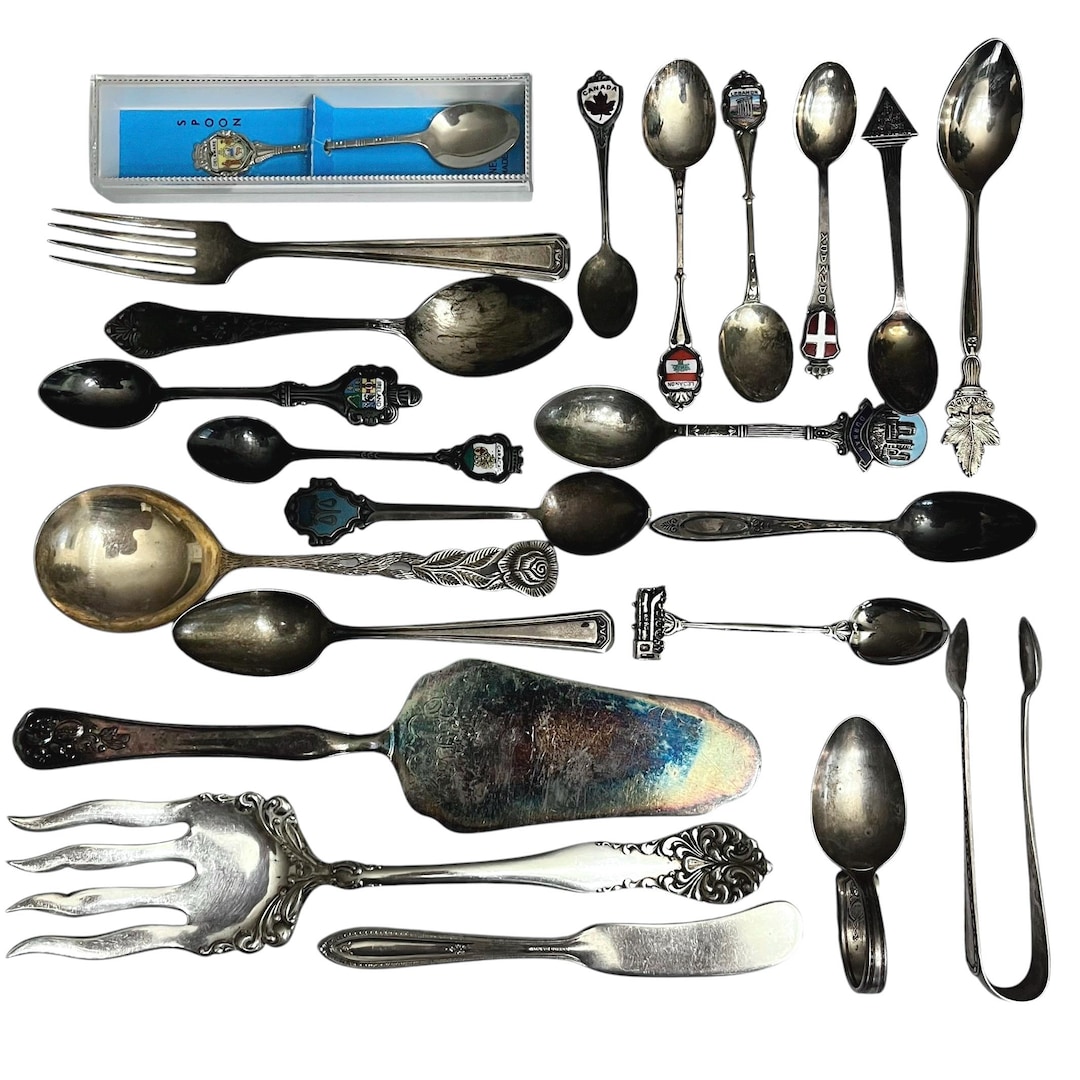 Vintage Silver Plate Silverware Flatware Lot of 16 Utensils Antique ...