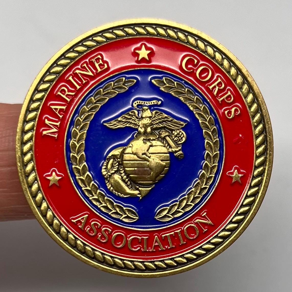 Marine Corps Digital Camo Challenge Coin Vintage Bronze / Brass RARE ...