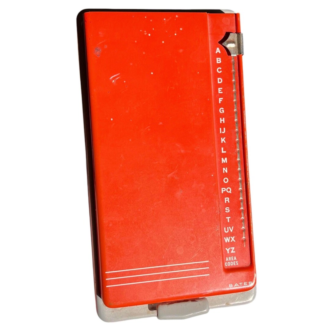 Vintage BATES Red Secretary Model G Retro 70s Americana List Finder ...