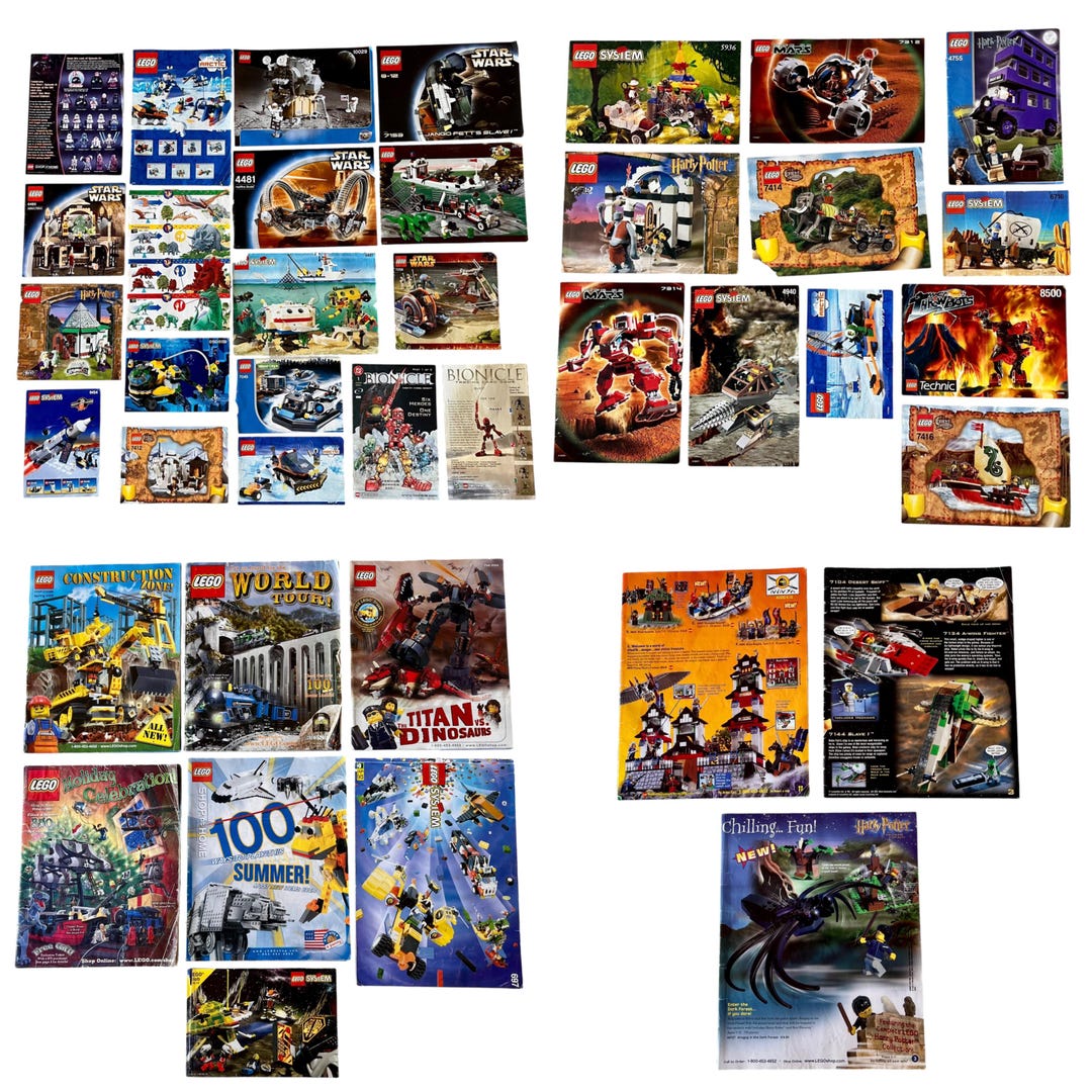 Vintage Lego 1990’s Instructions, Magazines, Pamphlets Manuals Comic ...