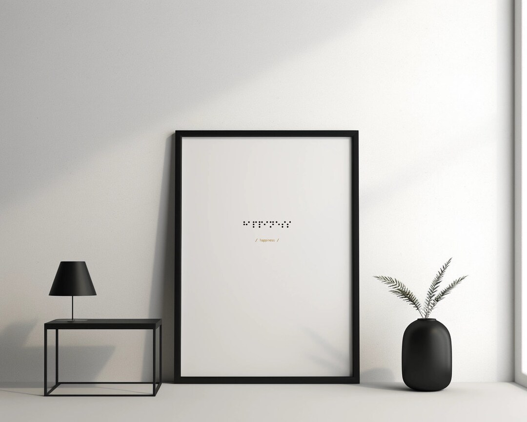 Braille Art, Modern Wall Art, Print, Gift, Digital Print, Wall Art ...