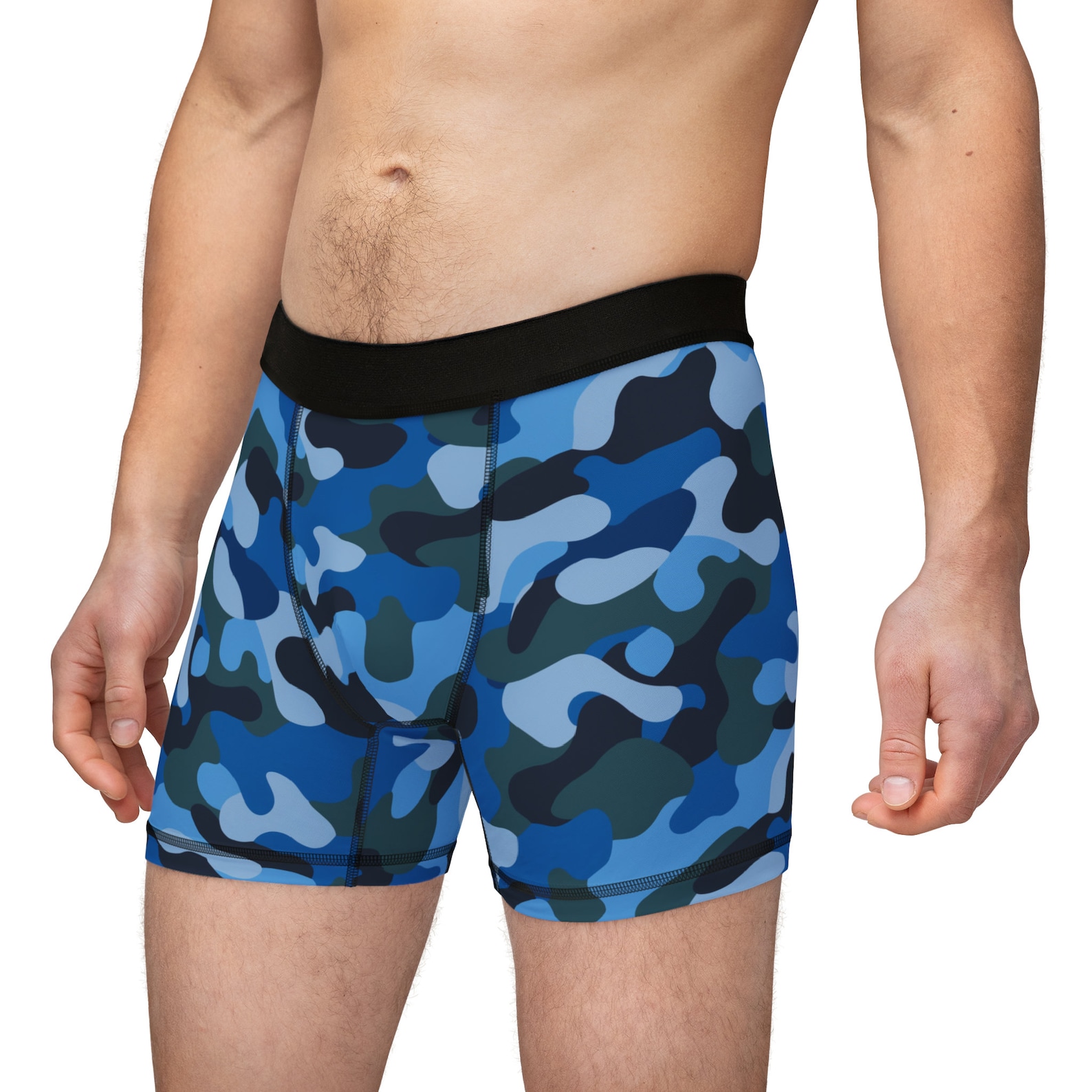 Aquaflage Men's Boxers, Blue Camouflage Pattern, Stretchy & Soft ...