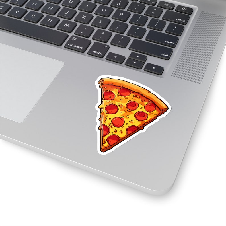 Pizza Lover's Delight, Pepperoni Pizza Slice Sticker, Mouthwatering ...