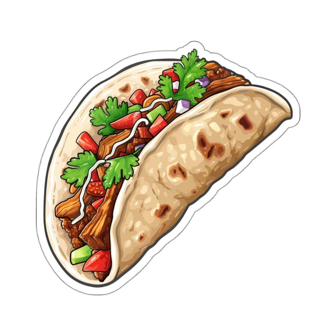 Taco Al Pastor Sticker, Perfect for Foodies, Spice up Your Gear - Etsy