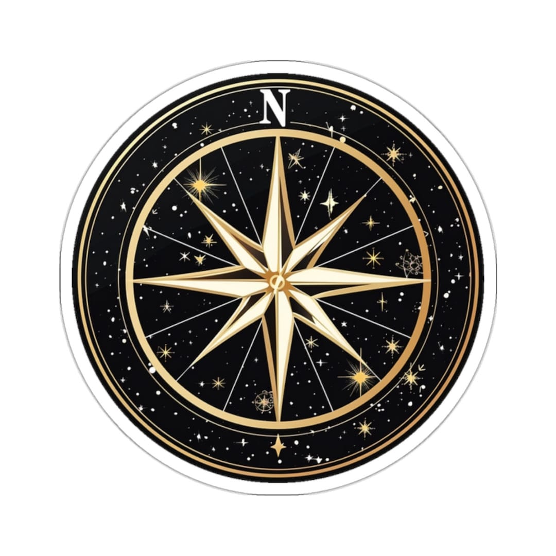 Find Your True North, Compass Sticker, Stars Decoration, Inspirational ...