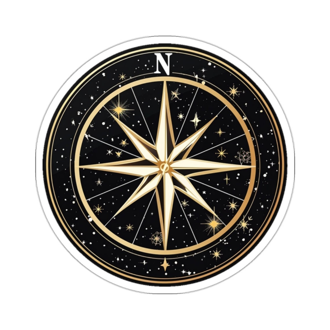 Find Your True North, Compass Sticker, Stars Decoration, Inspirational ...