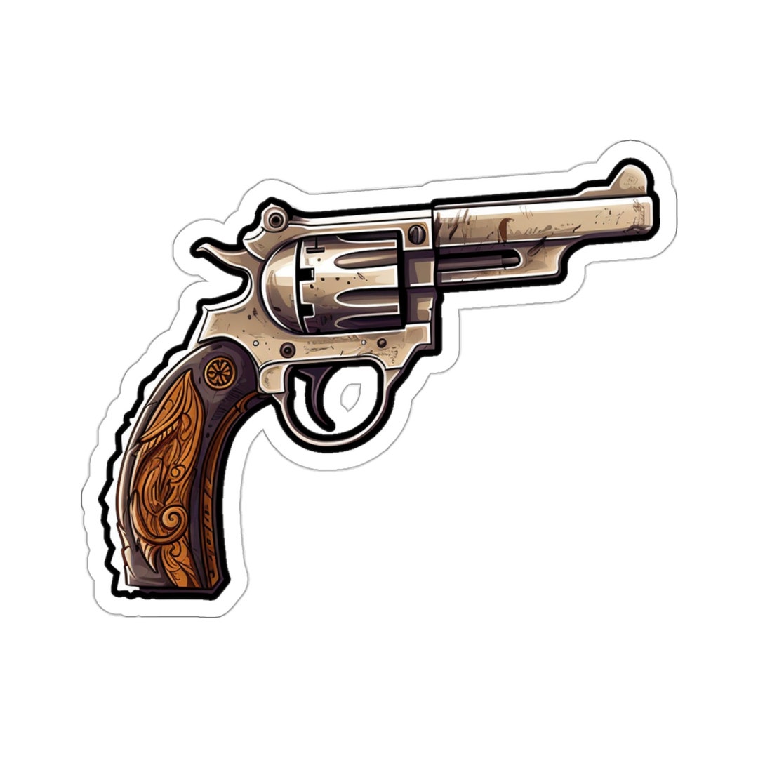 Rider's Revolver Cowboy Gun Sticker Wild West Tribute Perfect for ...