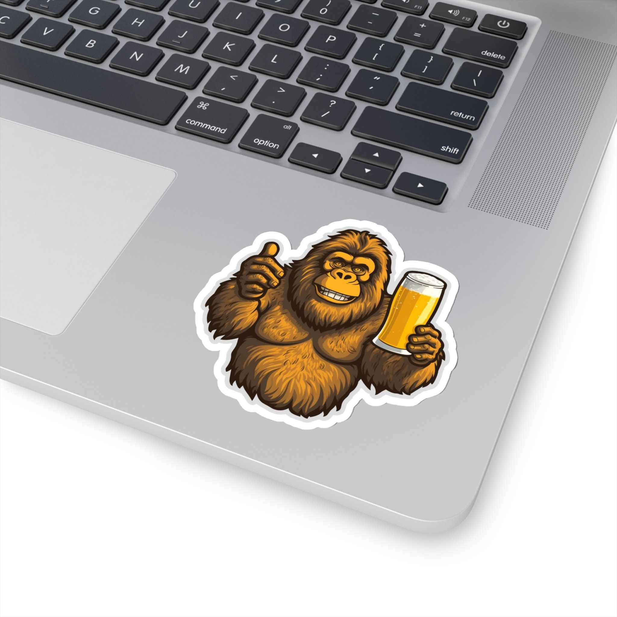 Bigfoot's Brewski Bash | Vinyl Sticker | Bigfoot Drinking Beer | Thumbs ...