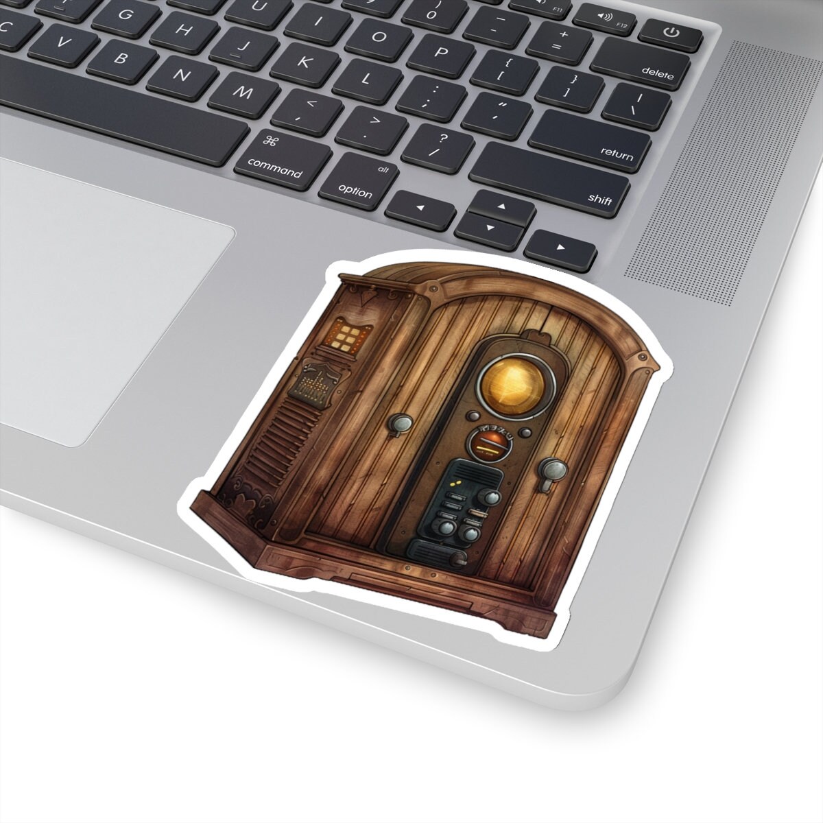 Retro Radio Vibes, Vintage-style Wooden Cabinet Sticker, Perfect for ...