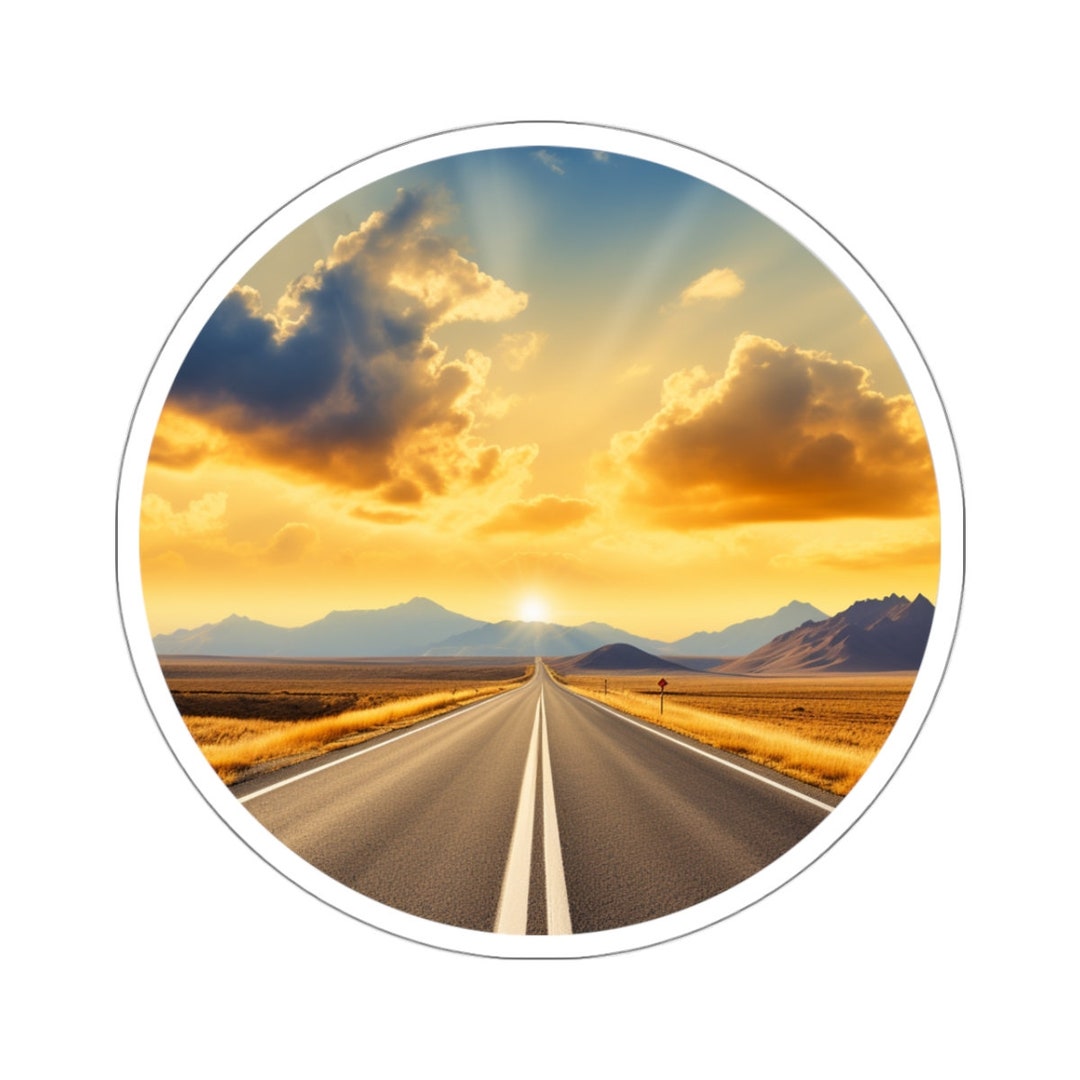 Journey Awaits, Open Road Sticker, Adventure Awaits, Wanderlust Decal ...