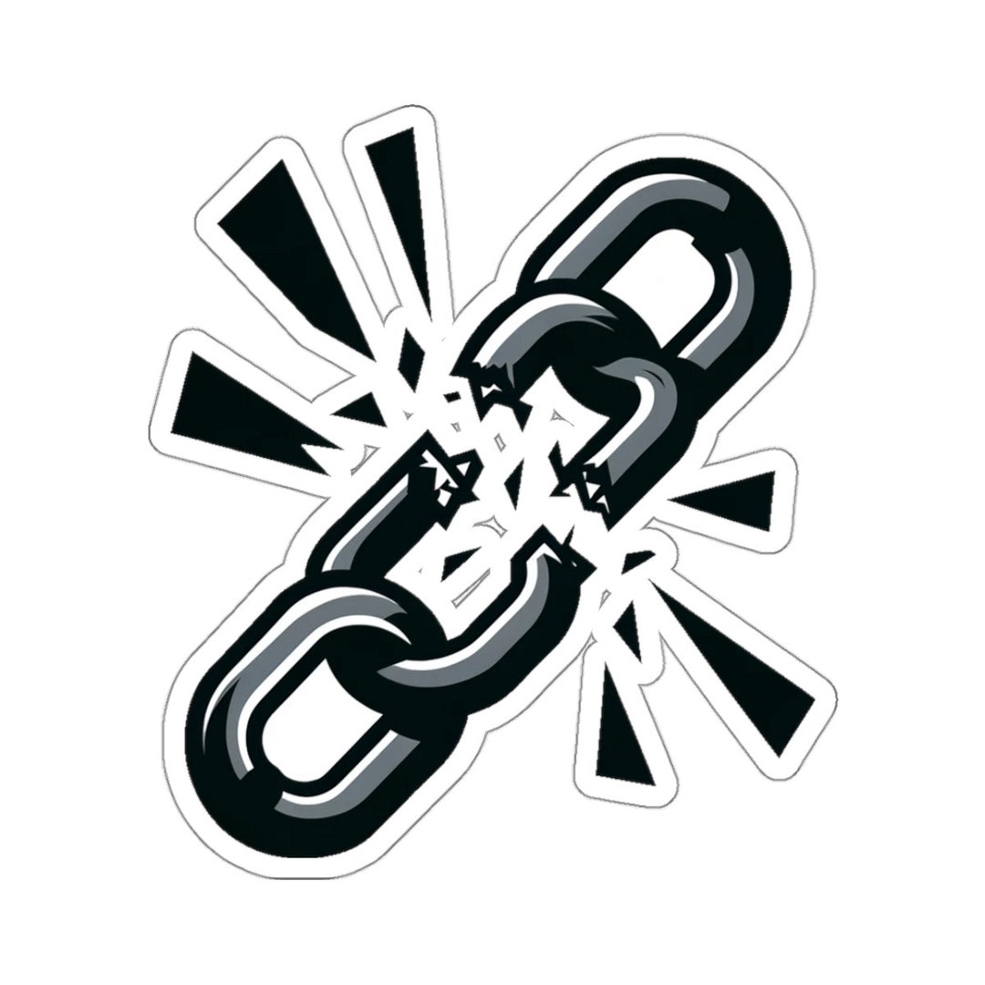 Chain Break Sticker, Freedom Symbol, Liberation Emblem, Indoor Vinyl ...