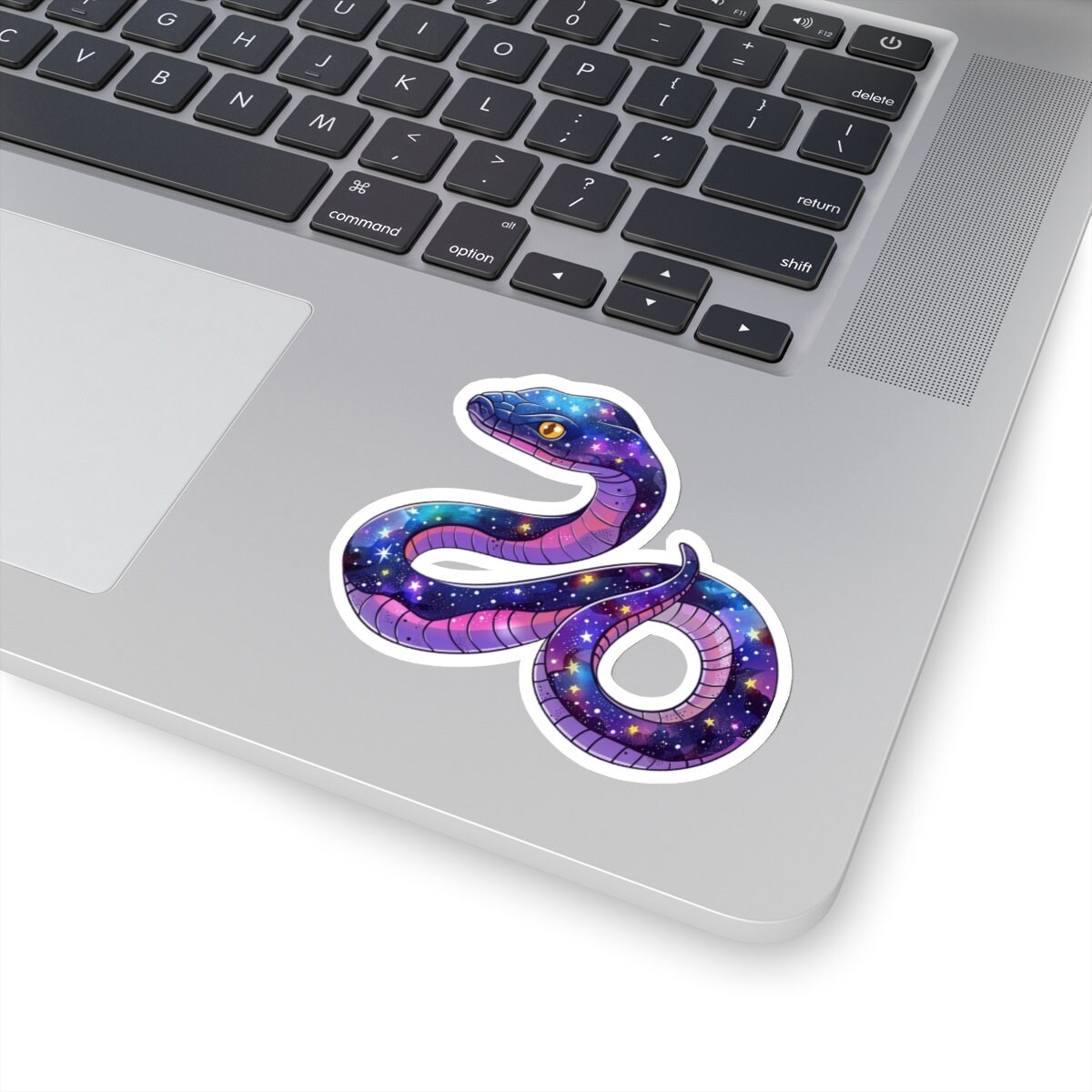 Cosmic Serpent Sticker, Snake Made of Stars, Purple and Pink Night Sky ...