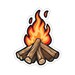 Campfire Blaze, Vinyl Sticker, Perfect for Outdoor Lovers & Camping ...
