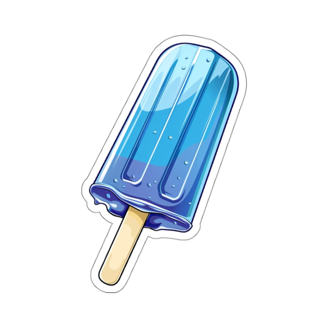 Chill Out With a Blue Raspberry Ice Pop Sticker, Perfect for Laptops ...