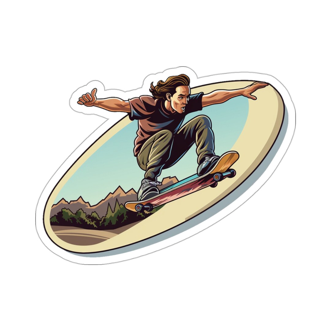 Halfpipe Hero Vinyl Sticker: Rad Skateboard Ramp Art - Etsy