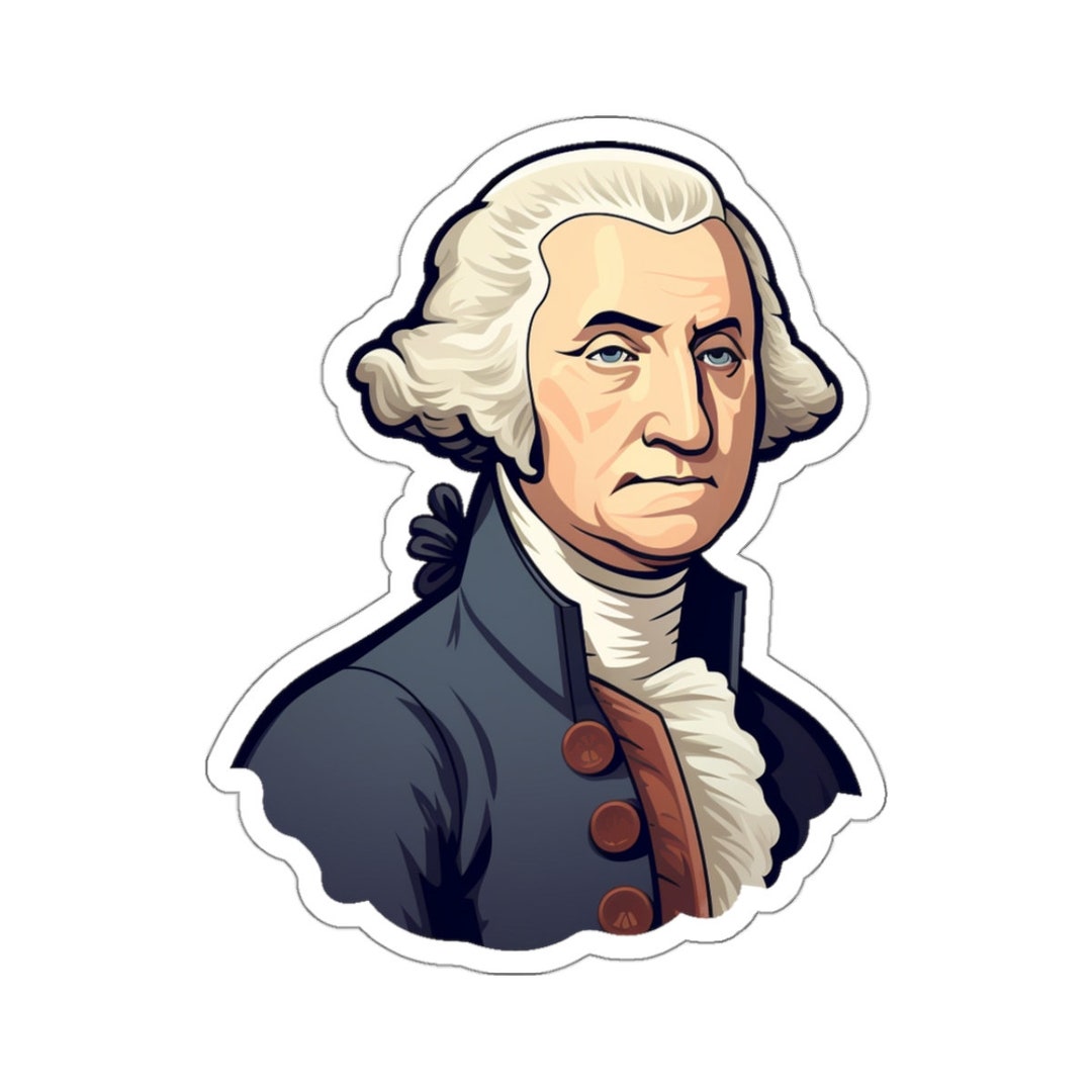 Cool George Washington Sticker, Vinyl, Indoor Use, History Buff ...