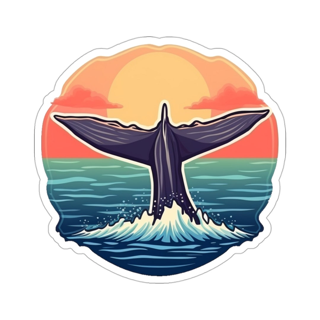 Dive Into Style Whale Watcher Whale Tail Sticker Oceanic - Etsy