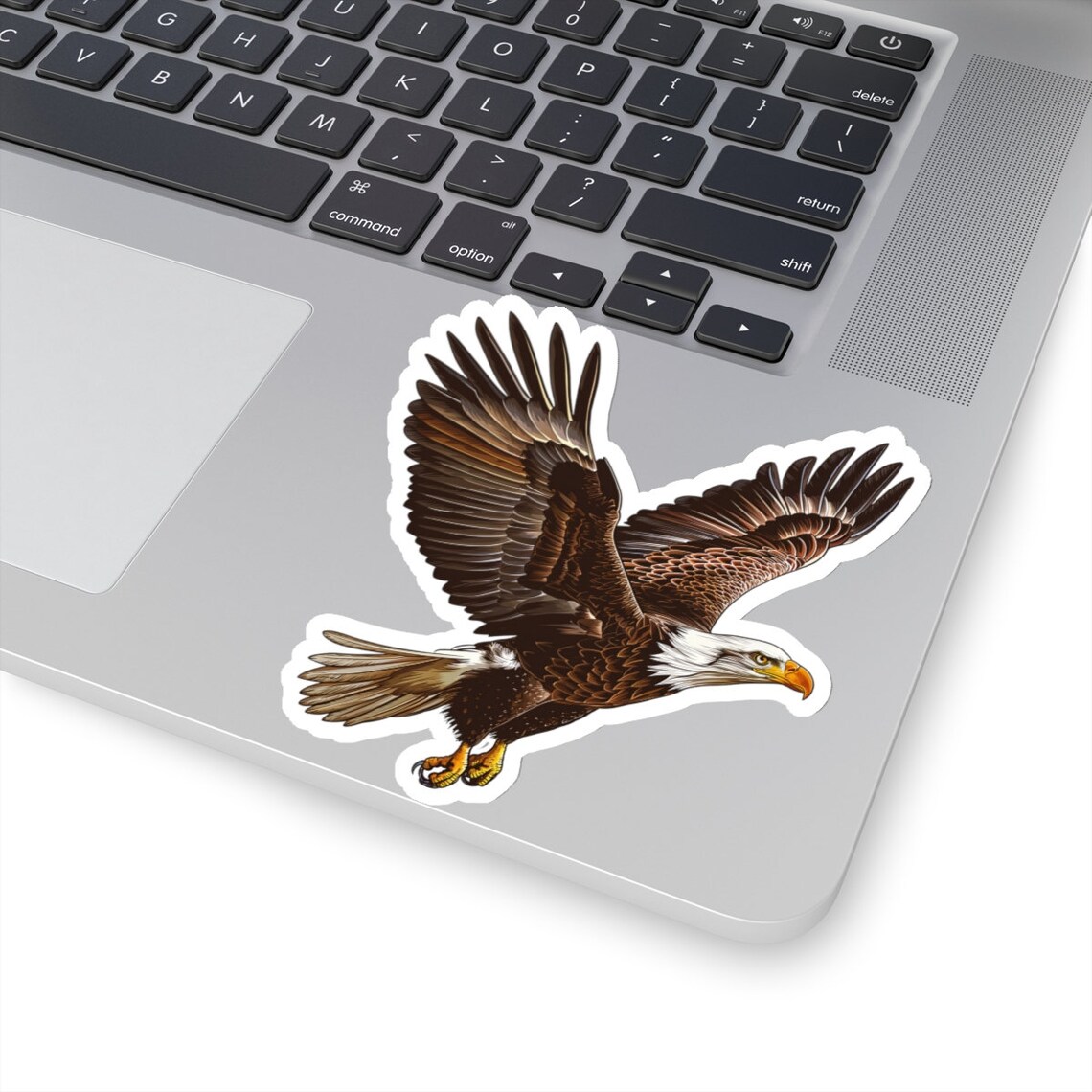 Soaring Bald Eagle Sticker, Majestic Eagle Design, Patriotic Sticker ...