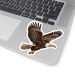 Soaring Bald Eagle Sticker, Majestic Eagle Design, Patriotic Sticker ...