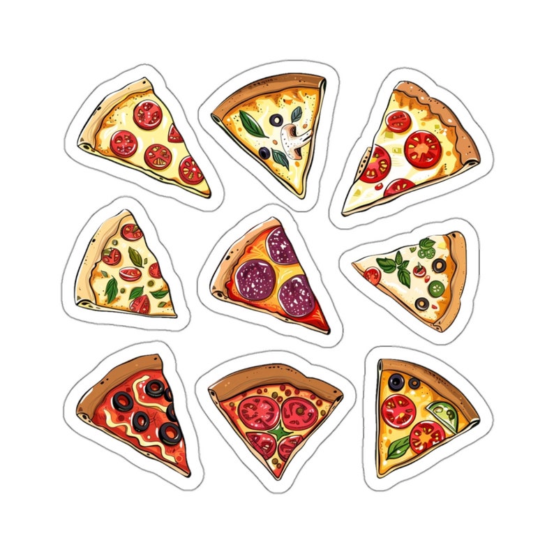 Slice of Heaven, Pizza Stickers Variety Pack, Perfect for Foodies ...
