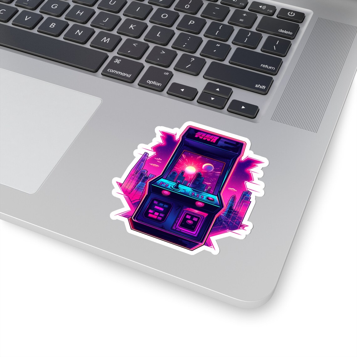 Blast to the Past | Synthwave Arcade Machine Sticker | Retro Gaming ...