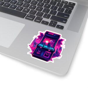 Blast to the Past | Synthwave Arcade Machine Sticker | Retro Gaming ...
