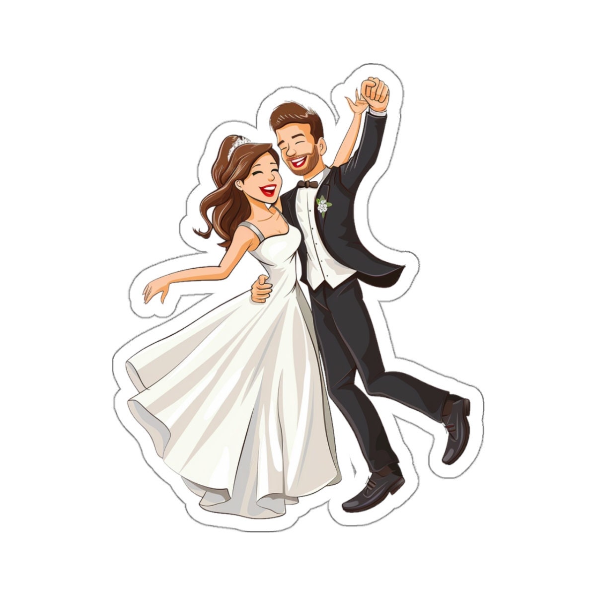First Dance Bliss, Bride and Groom Sticker, Perfect for Wedding Albums ...
