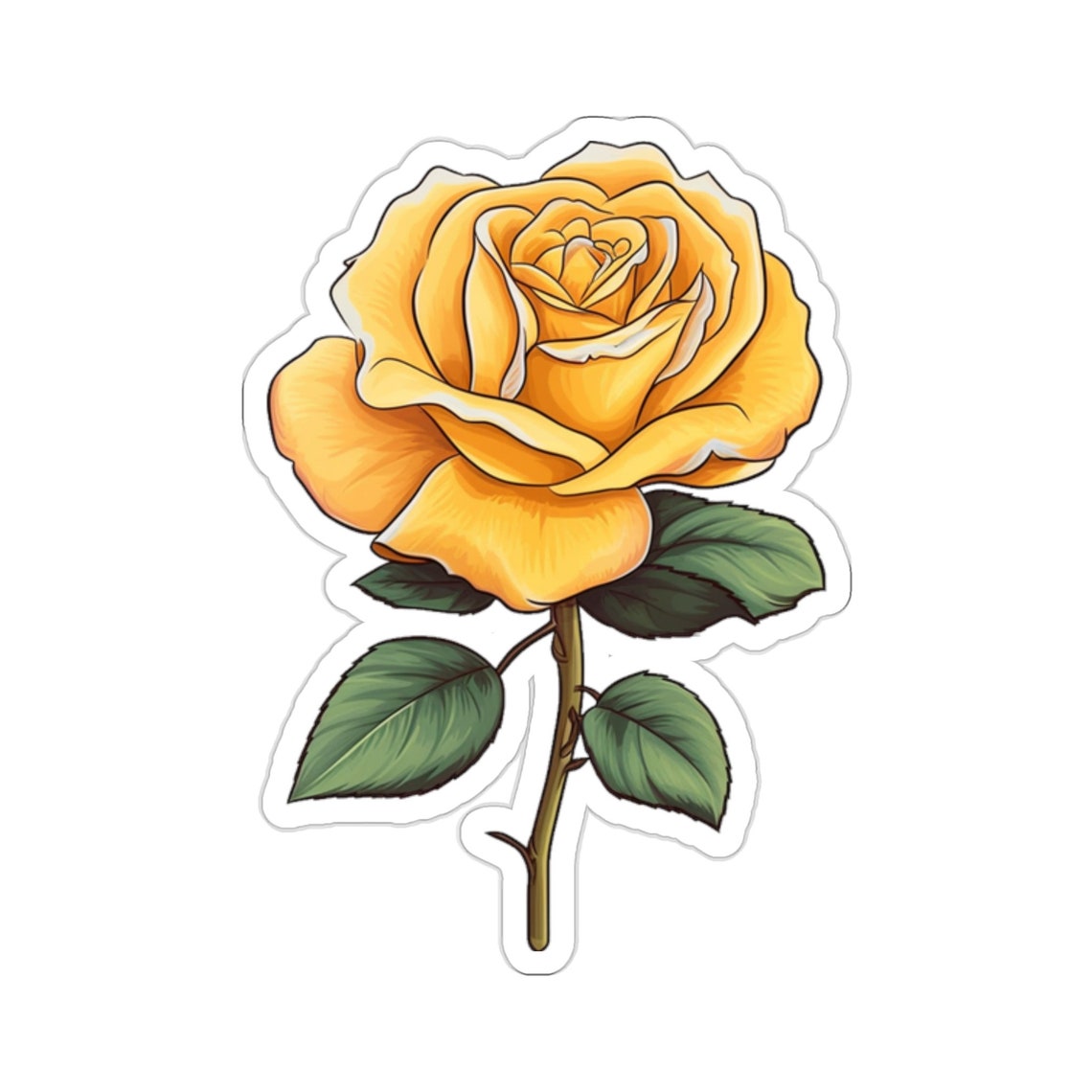 Sunshine Swag | Golden Petals Sticker | Yellow Rose Vibe - Etsy
