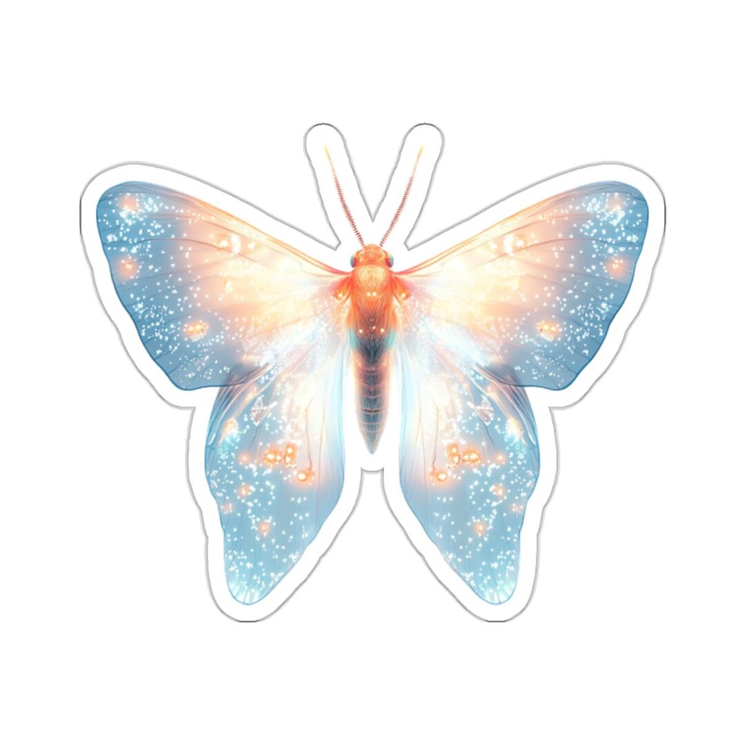 Twilight Glow Moth Sticker, Ethereal and Magical, Perfect for Indoor ...