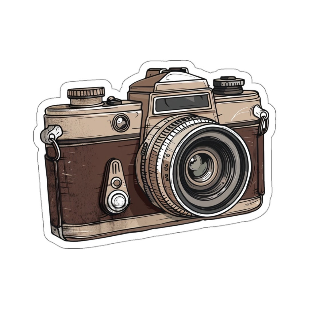 Retro Camera Vibes, Vintage-style Camera Sticker, Perfect for ...