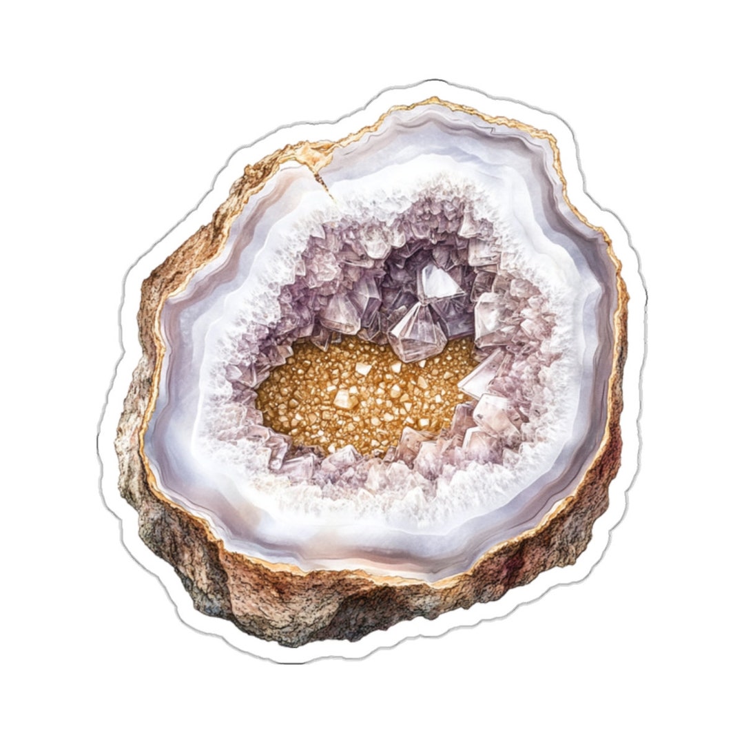 Crystal Core Agate Geode Sticker, Perfect for Geology Buffs & Nature ...