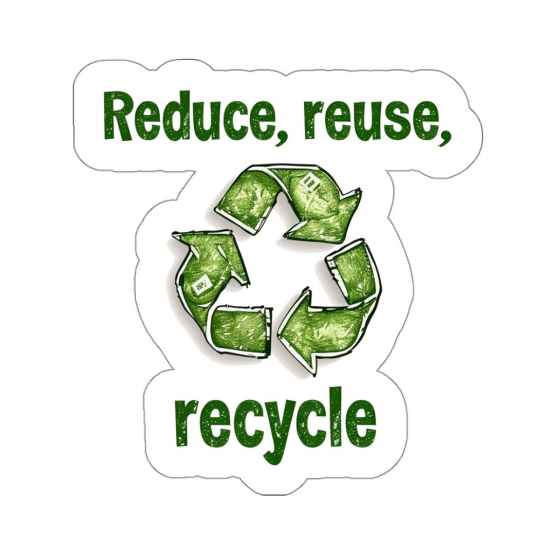 Eco Warrior's Choice, Reduce Reuse Recycle, Recycling Logo Sticker - Etsy