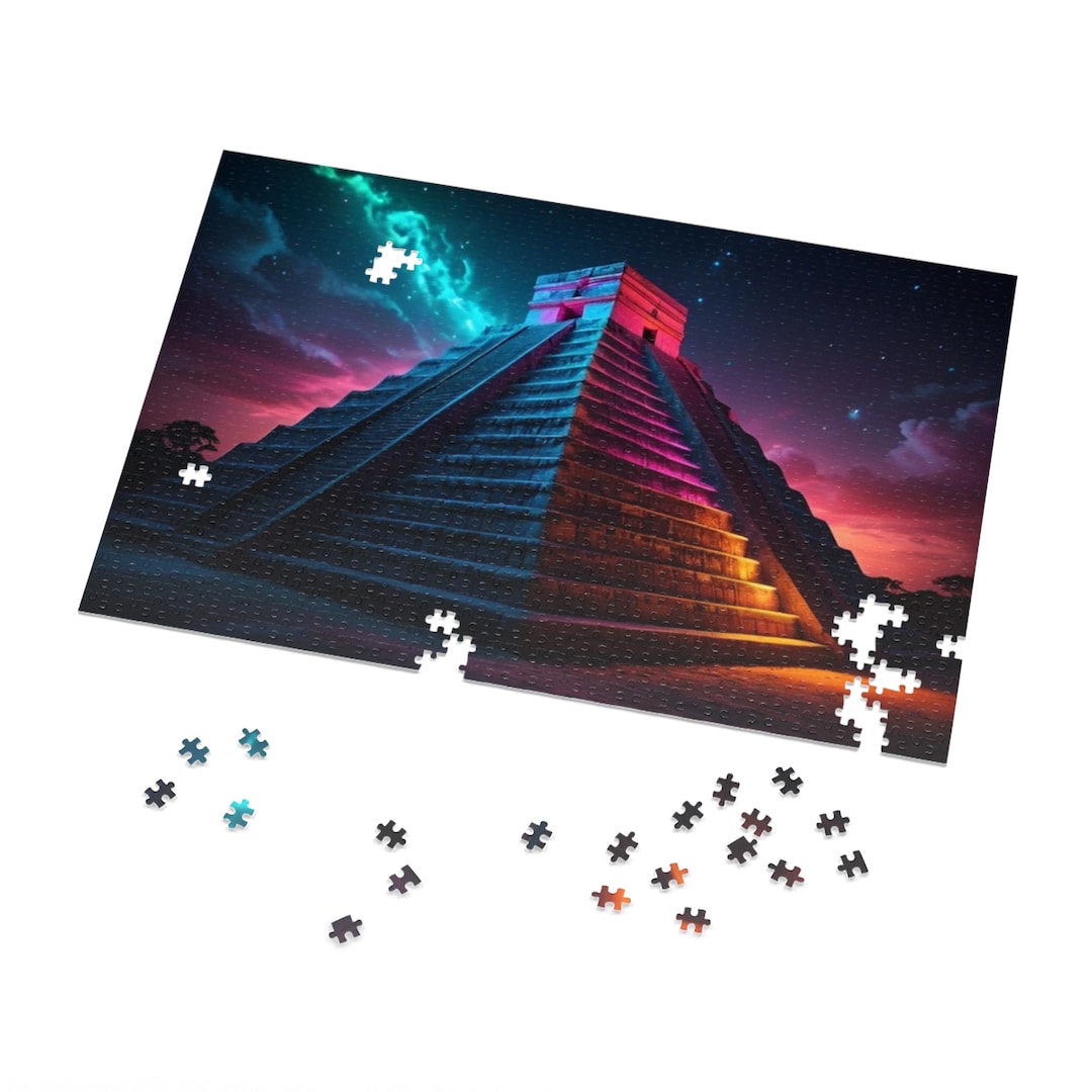 Colorful Mayan Pyramid in Yucatan Jigsaw Puzzle 500,1000-piece - Etsy