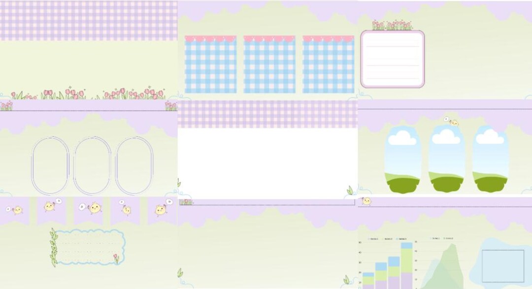 April Theme Powerpoint Template - Etsy