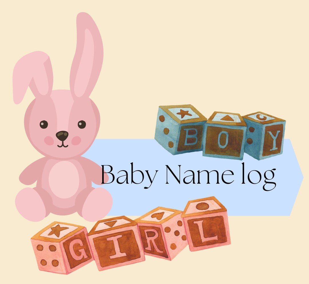 Baby Name Log Book - Etsy
