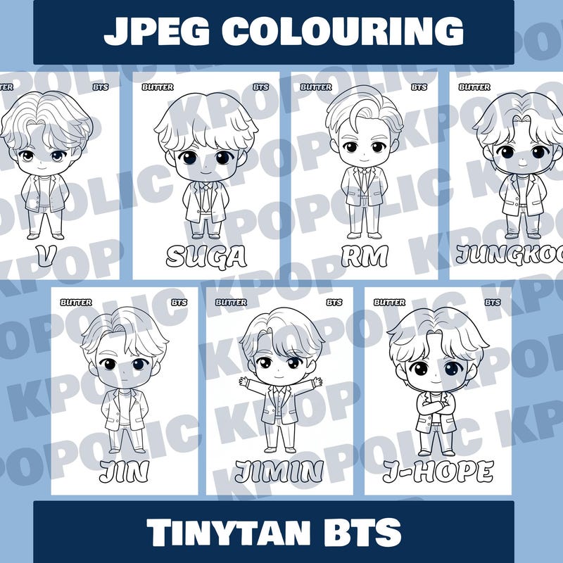 Bts Army Coloring Pages - Etsy