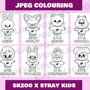 Skzoo Coloring Pages - Etsy