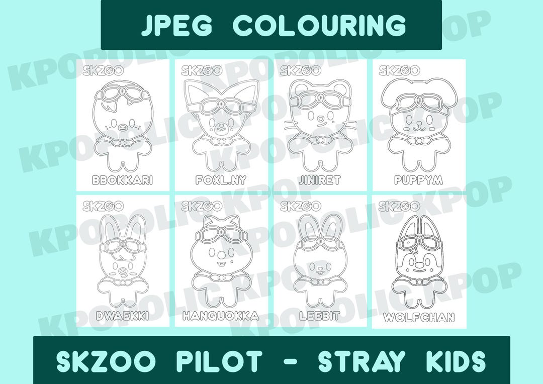 Digital Download Stray Kids SKZOO PILOT A3 / A4 COLOURING - Etsy