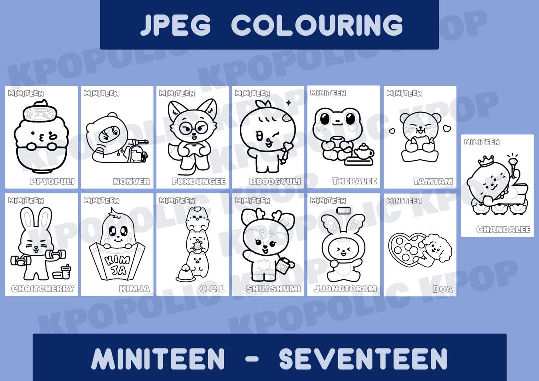Digital Download Seventeen Miniteen A4 COLORING - Etsy