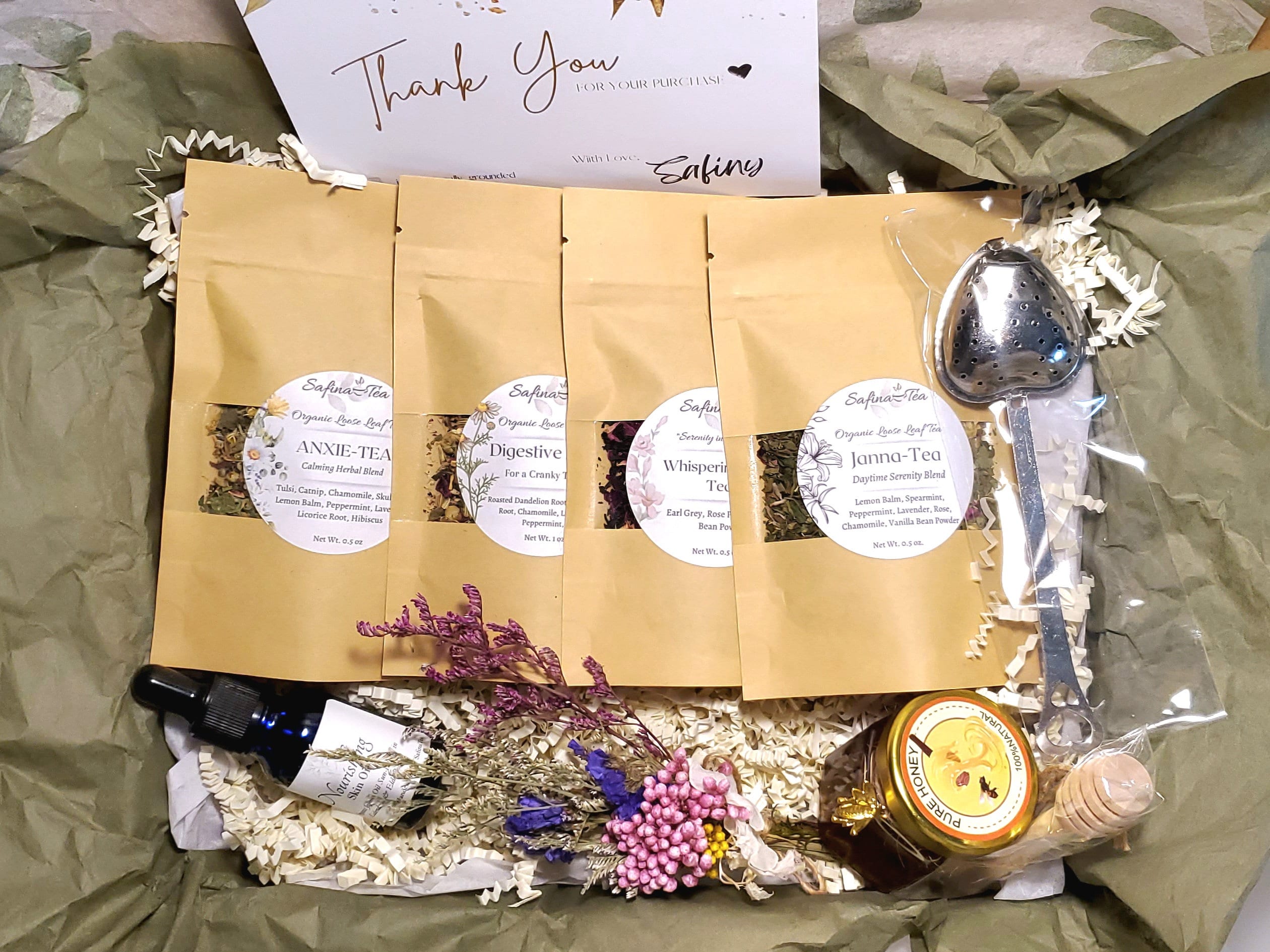 Organic Sample Tea Gift Set, Tea Gift Set, Holiday Gift Box, Relaxing ...