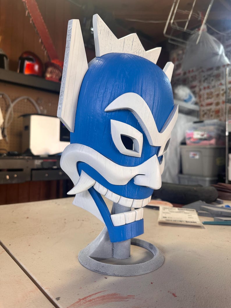 Blue Spirit Kabuki Mask Zuko/ 3D Printed - Etsy