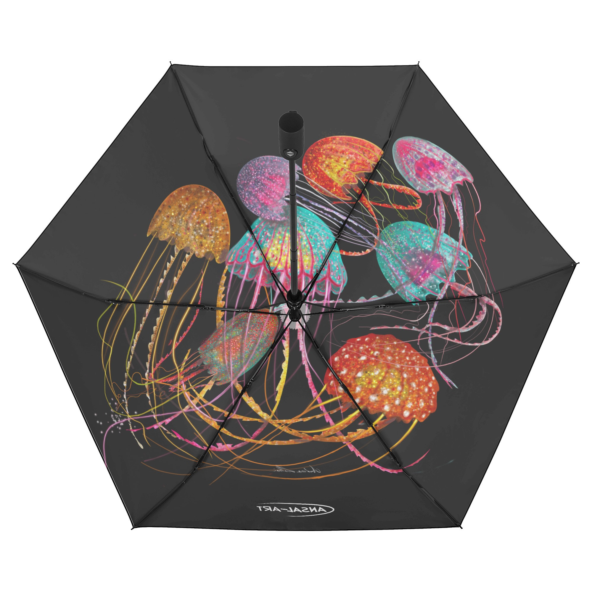 Manual Folding Umbrella Printing Custom Design Compact Foldable Rain ...