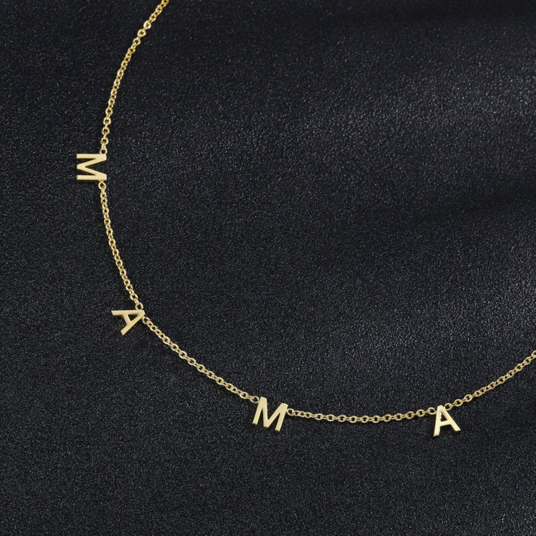 Collier initiale personnalisé plaquée or 18K, collier fin de lettre ...