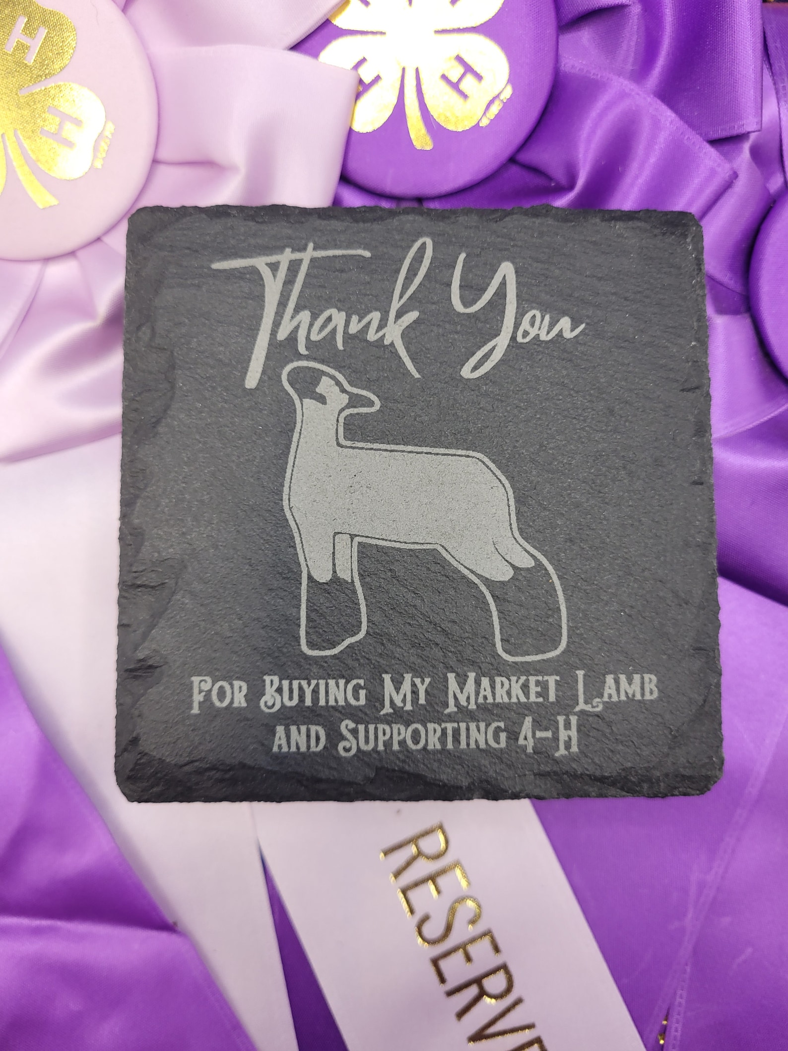 Custom Show Sheep Slate Coaster Set: Livestock Buyer Gift - Etsy