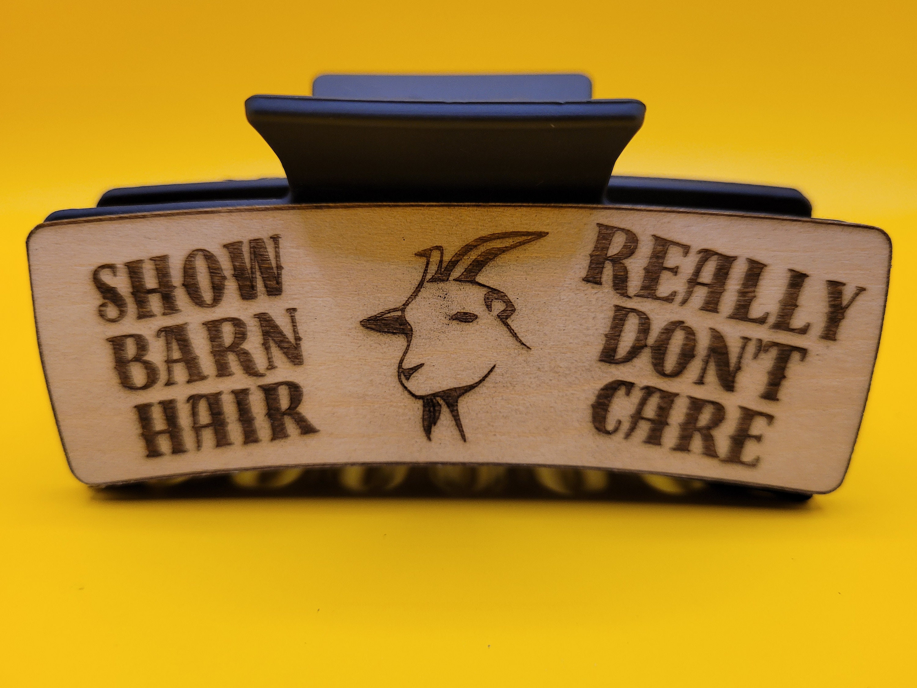 4 Laser Cut & Engraved Claw Clips With Cow and Goat Graphics - Etsy