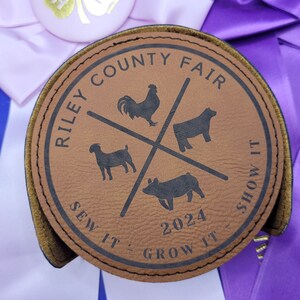 Custom County Fair Gift Set (6) Leatherette Coasters, Rawhide Color ...