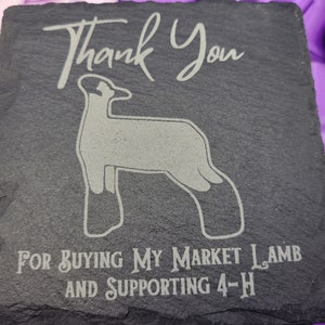 Custom Show Sheep Slate Coaster Set: Livestock Buyer Gift - Etsy